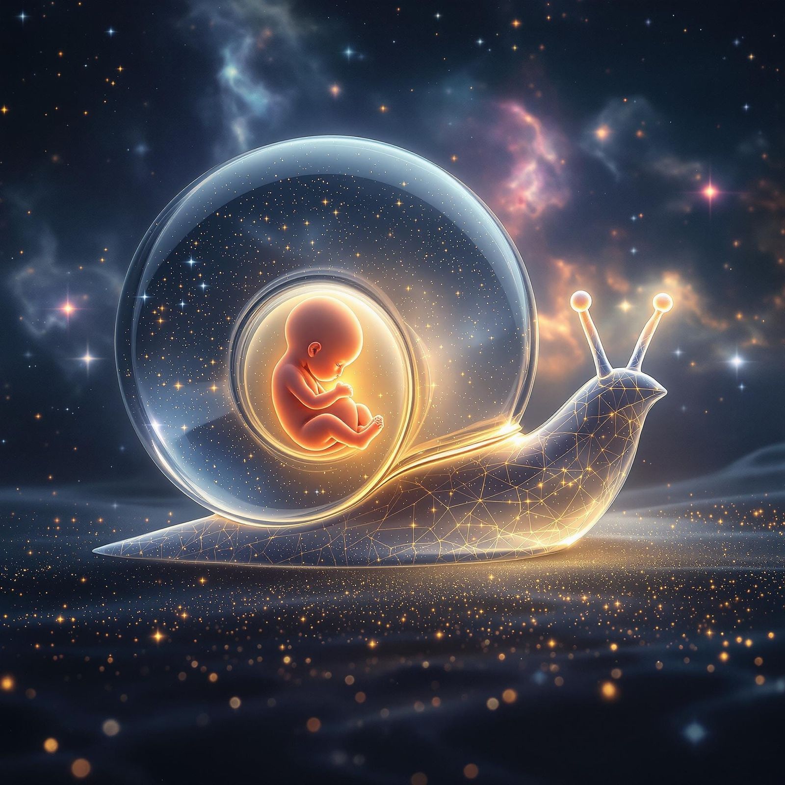 Miracle of birth snail - A Cosmic Cradle for New Life