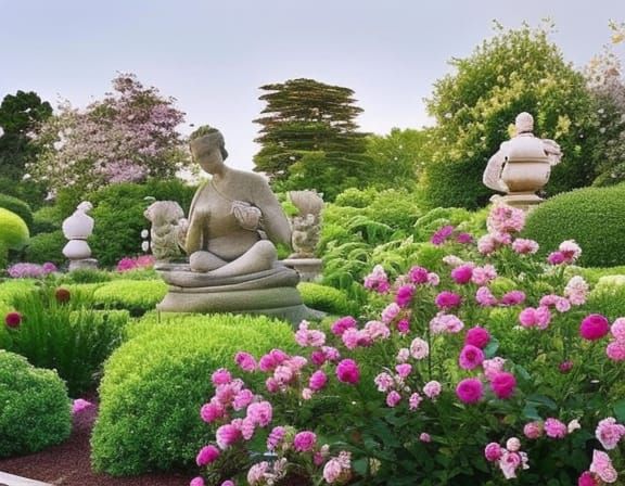 capturing the beauty and tranquility of a garden in full bloom. From ...
