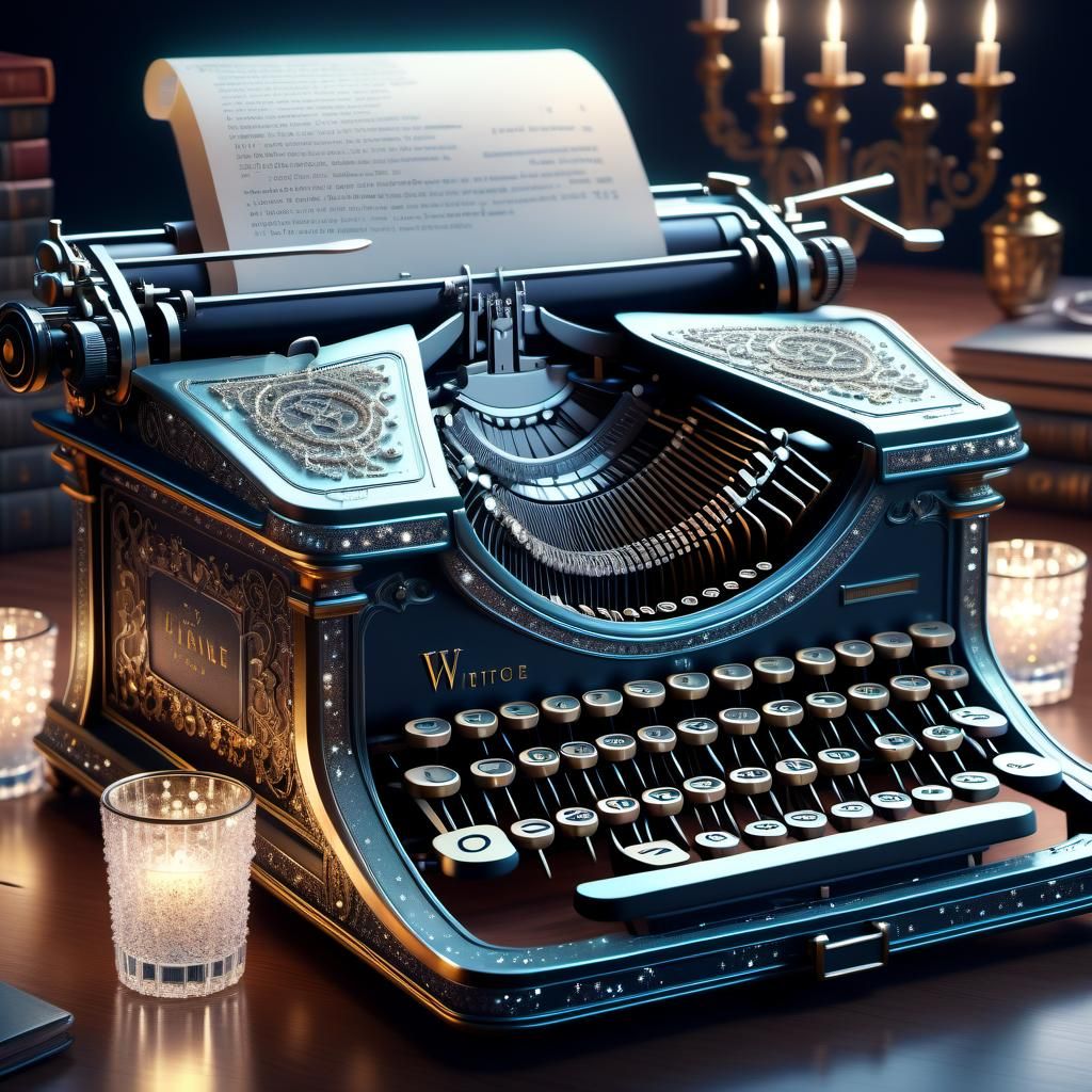 Vintage Typewriter - AI Generated Artwork - NightCafe Creator