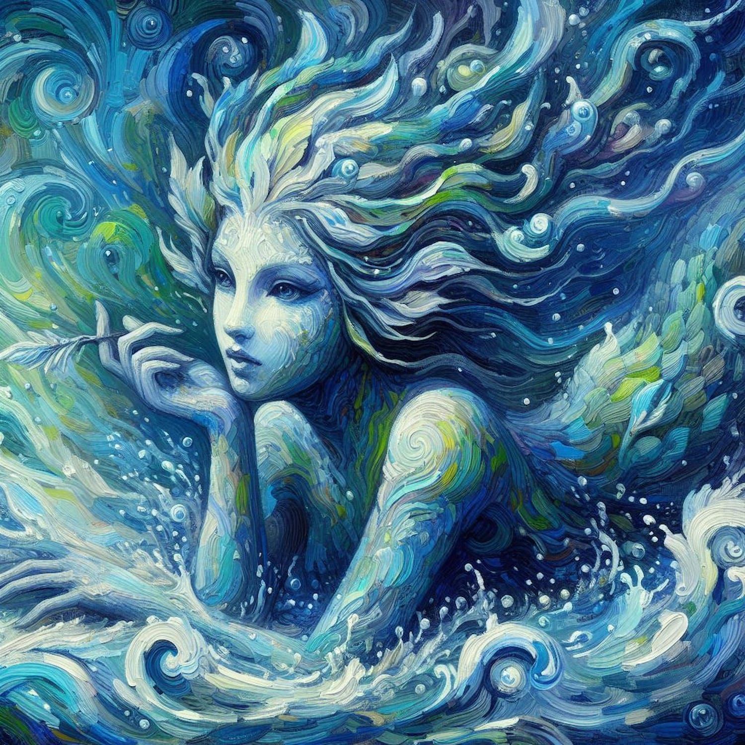 Water Elemental: Undine - AI Generated Artwork - NightCafe Creator