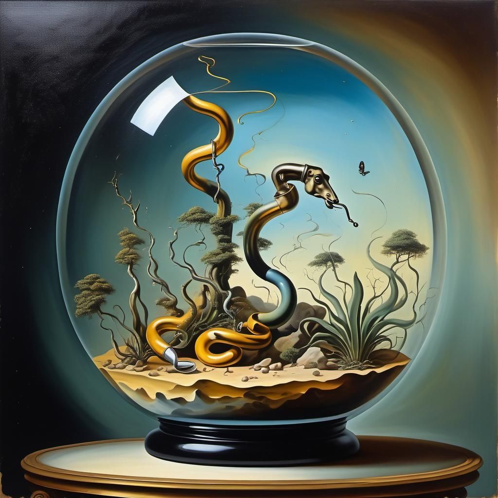 Snakes in a glass terrarium (dancing to the shepherd's pipe: 1.5 ...