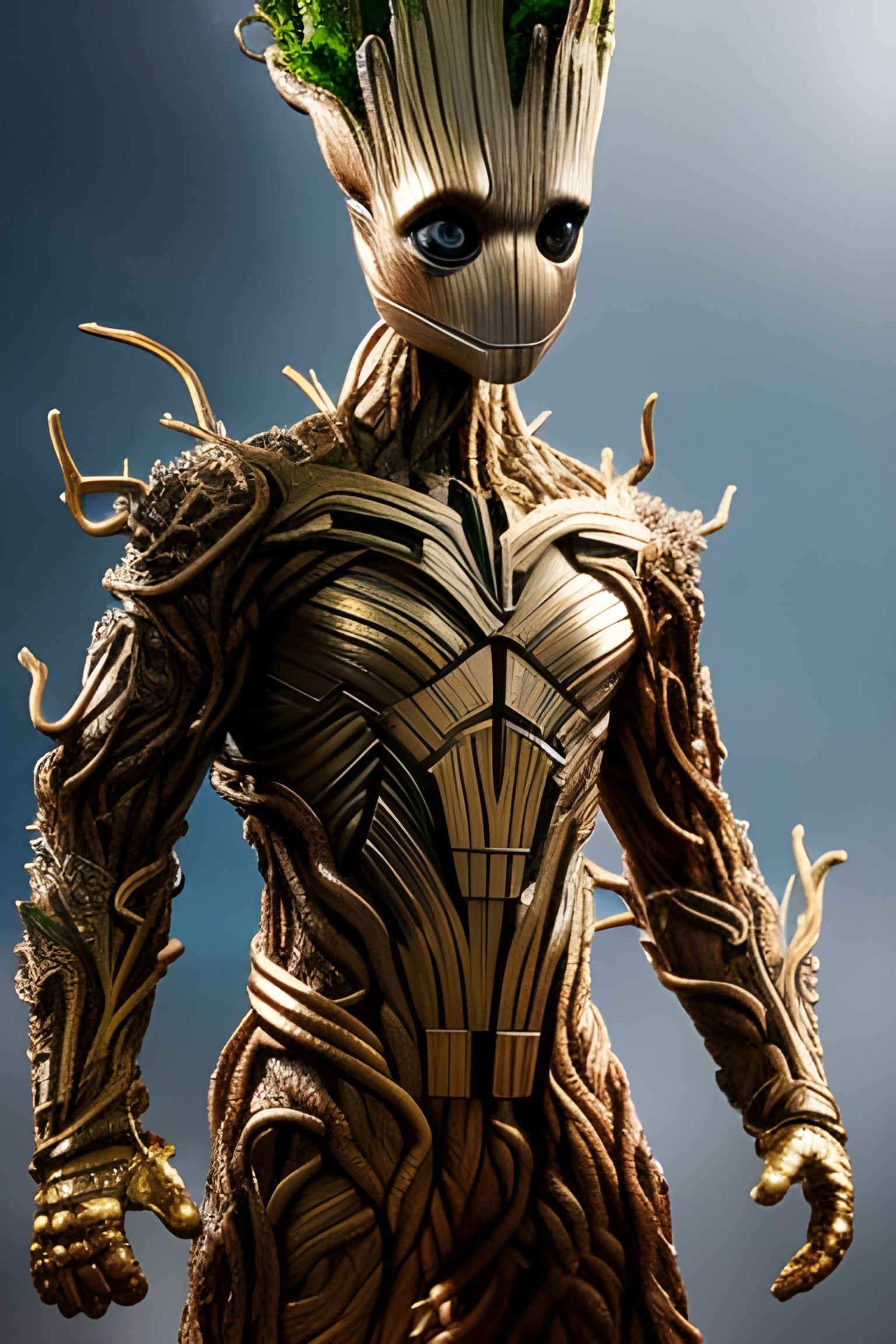 Armoured Groot - AI Generated Artwork - NightCafe Creator