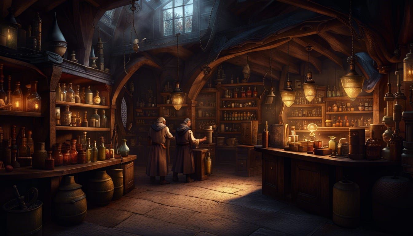 The Alchemist's Shop - AI Generated Artwork - NightCafe Creator