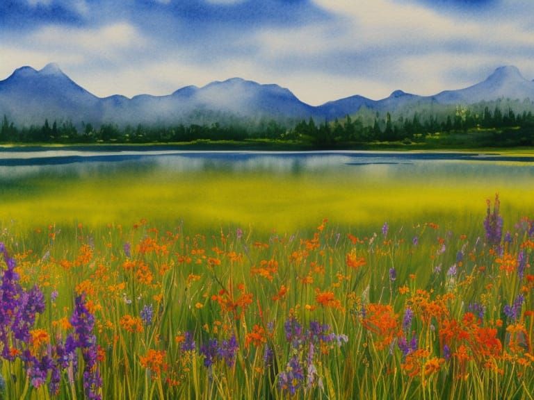 Watercolor Painting - AI Generated Artwork - NightCafe Creator