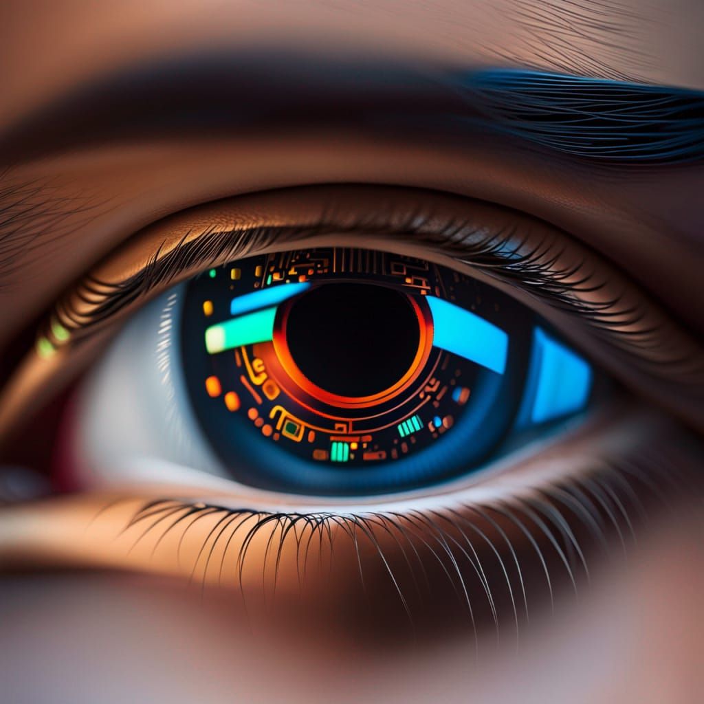 A self portrait of artificial intelligence Close-up portrait, color ...