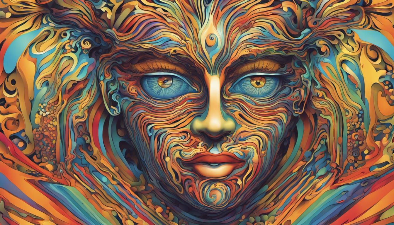 Optical Illusion (Face + Sun) - AI Generated Artwork - NightCafe Creator