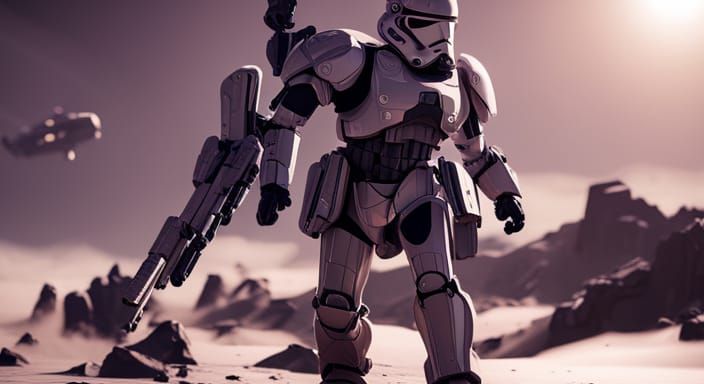 Mech Stormtrooper - AI Generated Artwork - NightCafe Creator