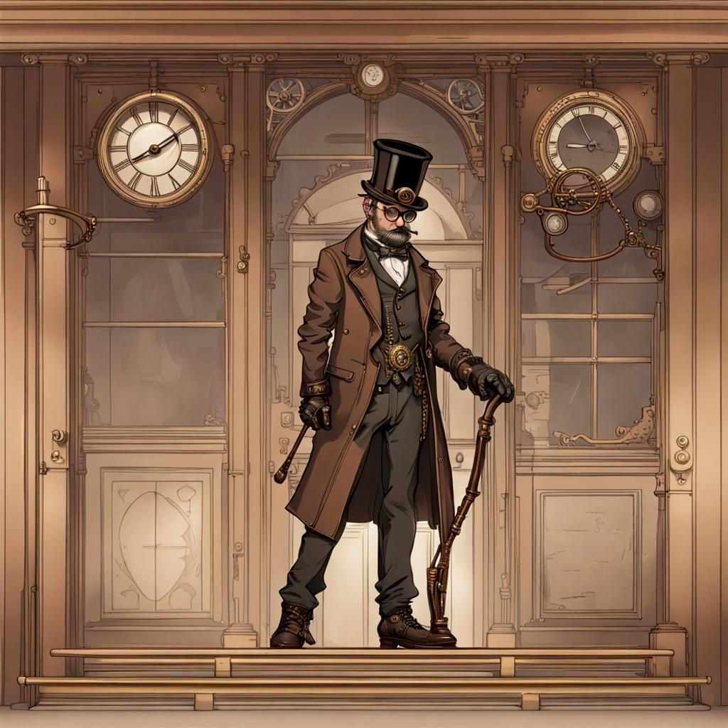 Steampunk Gentleman - AI Generated Artwork - NightCafe Creator