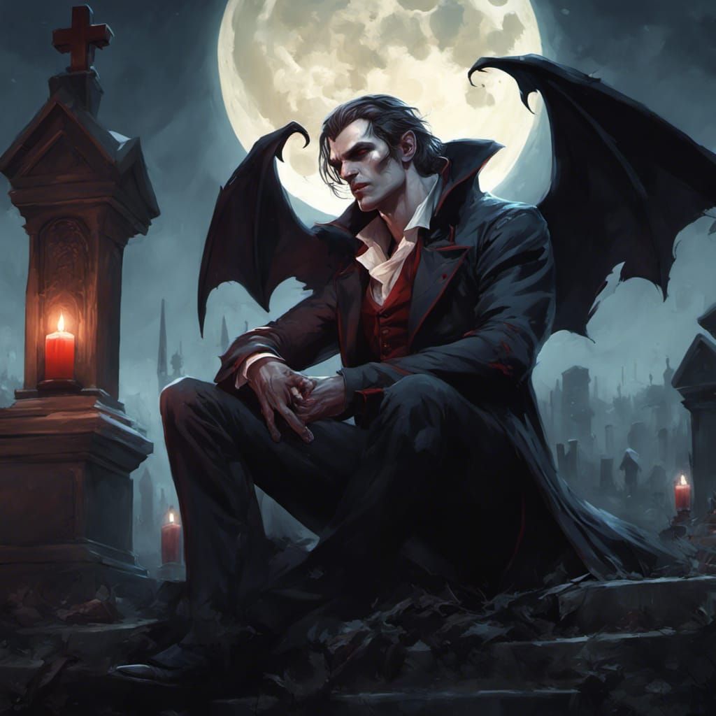 Lonely vampire - AI Generated Artwork - NightCafe Creator