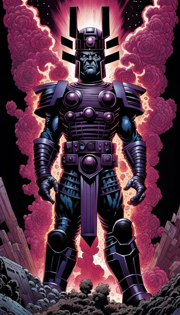 Full body portrait of Marvel Galactus, dark gritty horror textless ...