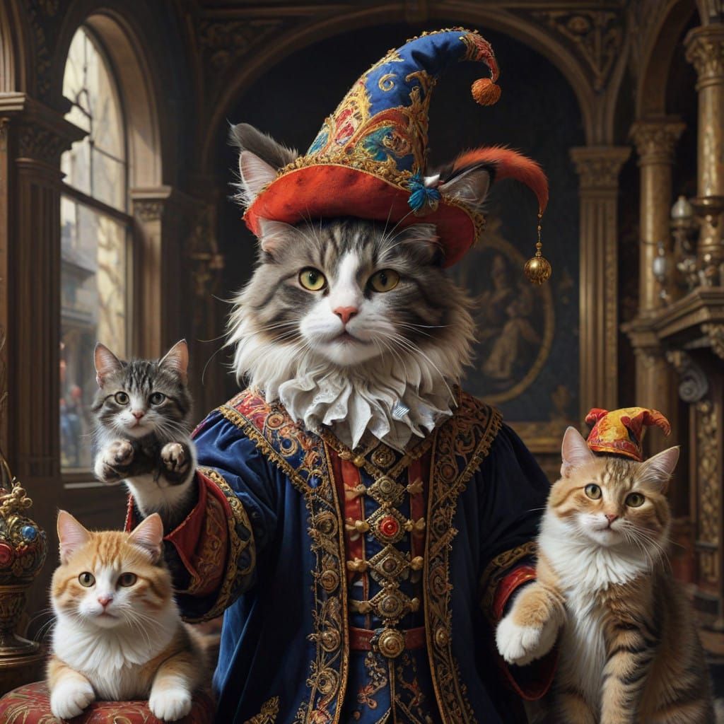 Cat Jester - Mischief Maker in Lavish Attire