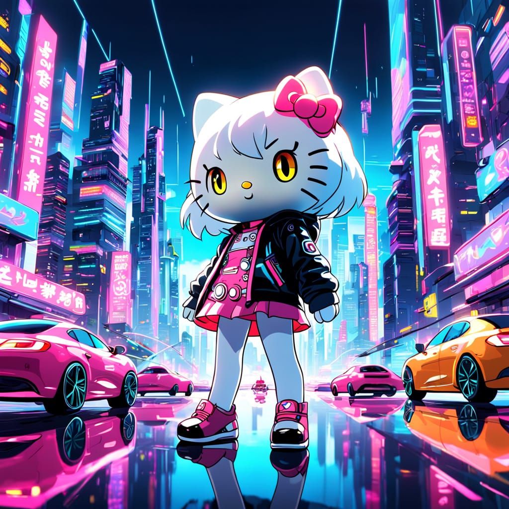 Your Favorite Anime Character - Hello Kitty in the big city