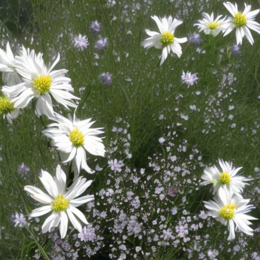 cusmos fluwers - AI Generated Artwork - NightCafe Creator