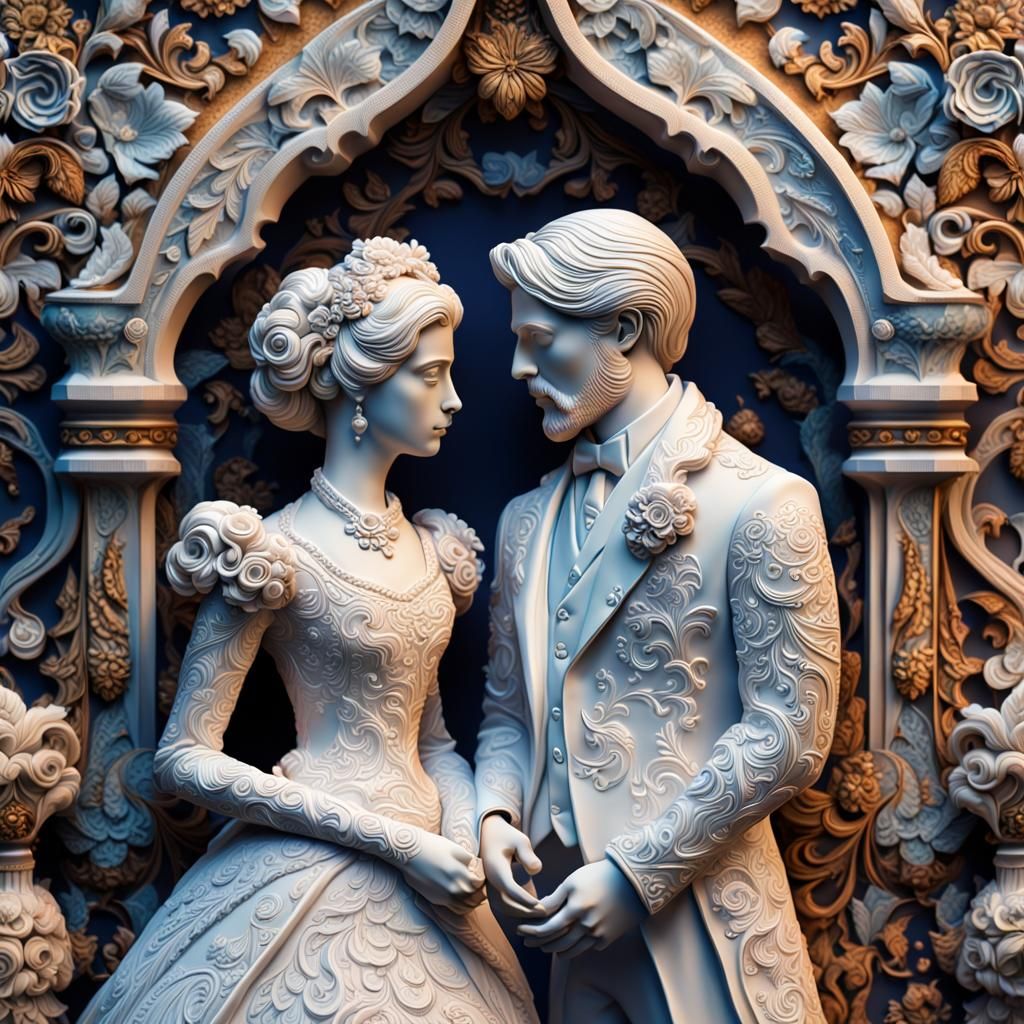 Bride and Groom - AI Generated Artwork - NightCafe Creator