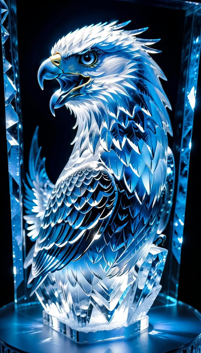 Ice Eagle - AI Generated Artwork - NightCafe Creator