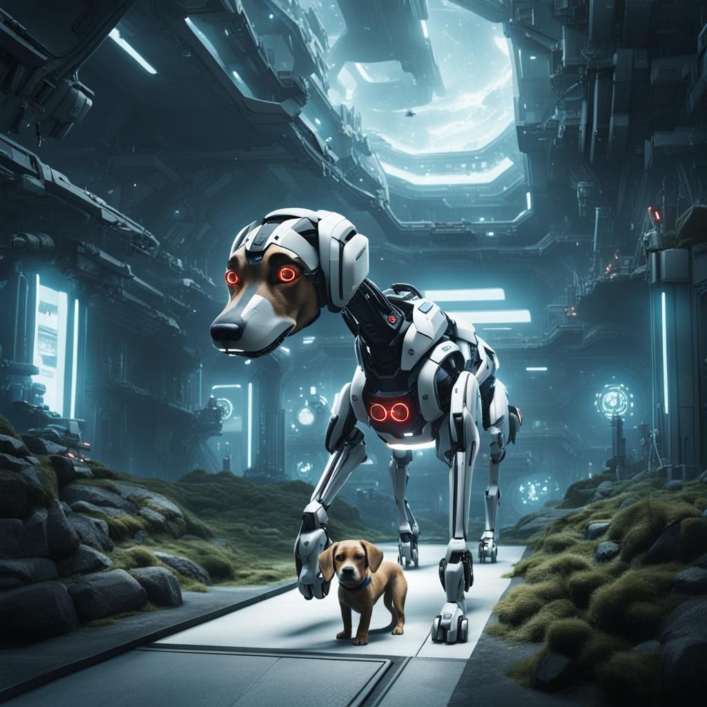 Cyborg Dog 2 - AI Generated Artwork - NightCafe Creator