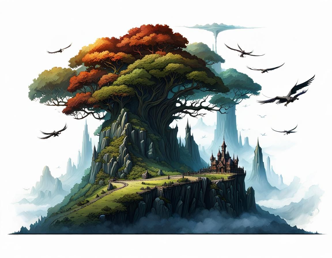 The big tree house - AI Generated Artwork - NightCafe Creator