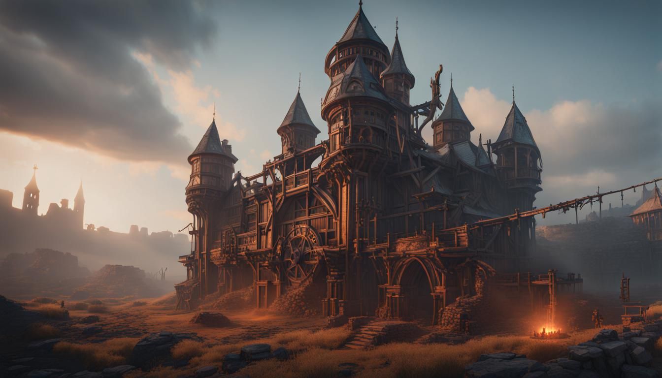 Mechanical Castle - AI Generated Artwork - NightCafe Creator