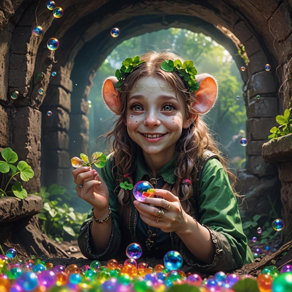 Ratgirl With Four Leaf Clover - Fantasy Ratlady Underground ...