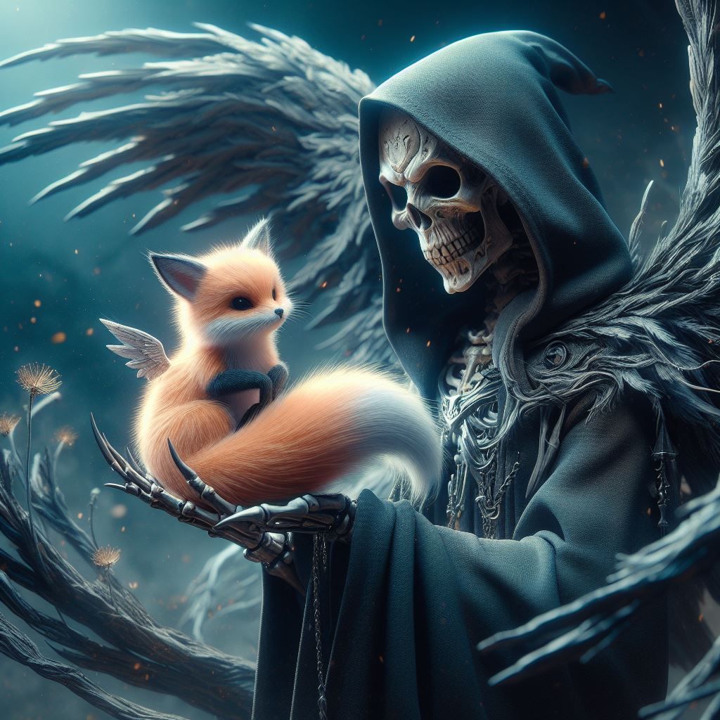 Grim Reaper and his Fox - AI Generated Artwork - NightCafe Creator