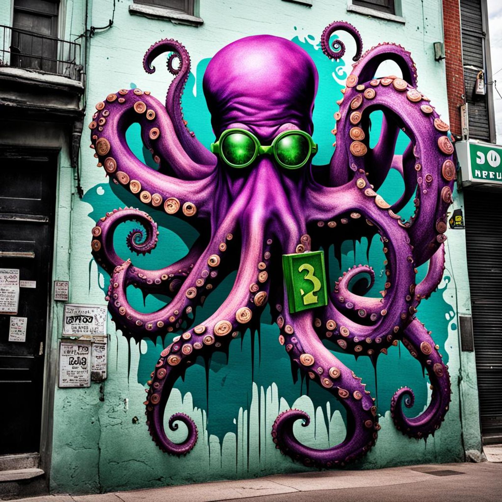 An Octopus dressed like the riddler from batman - AI Generated Artwork ...