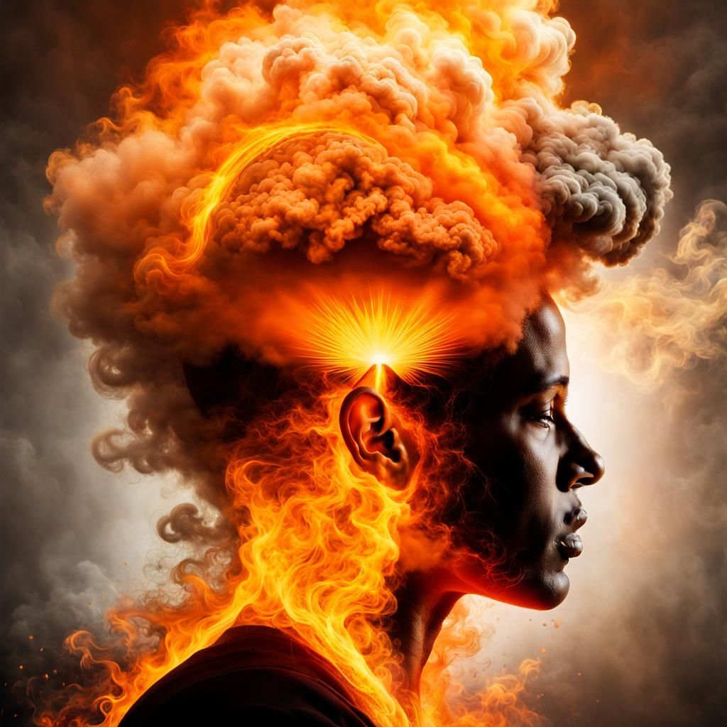 Explosion in my head - AI Generated Artwork - NightCafe Creator
