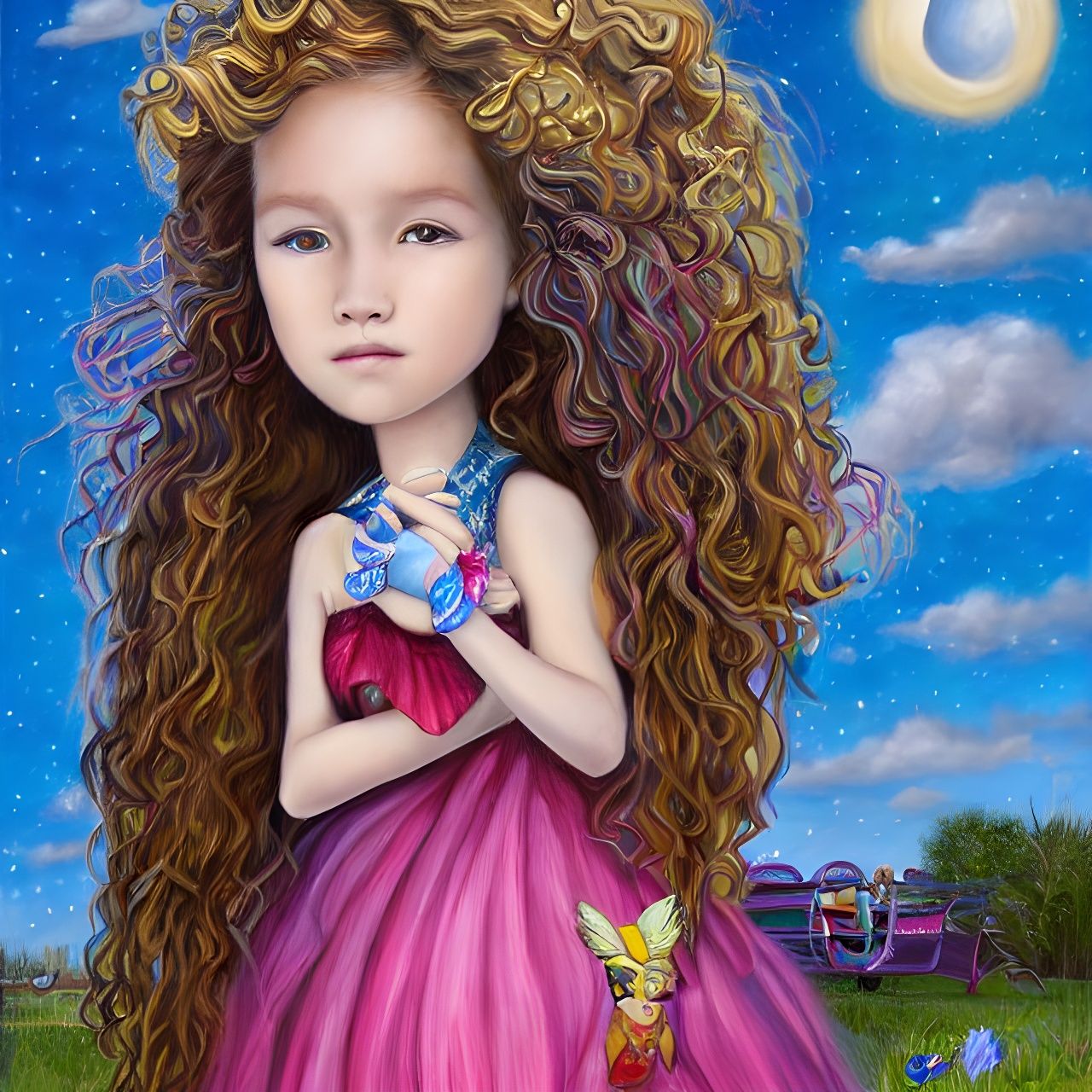 Sweet little girl - AI Generated Artwork - NightCafe Creator