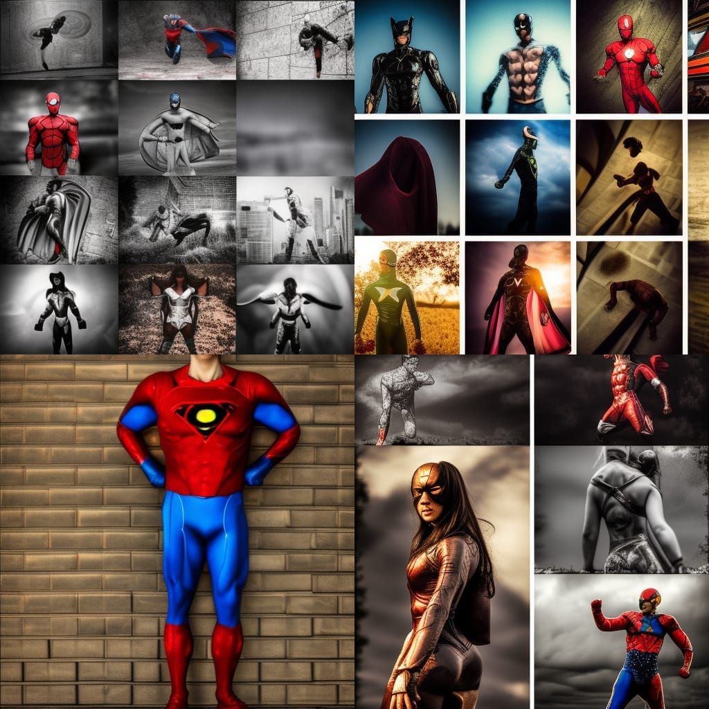 super hero poses - AI Generated Artwork - NightCafe Creator