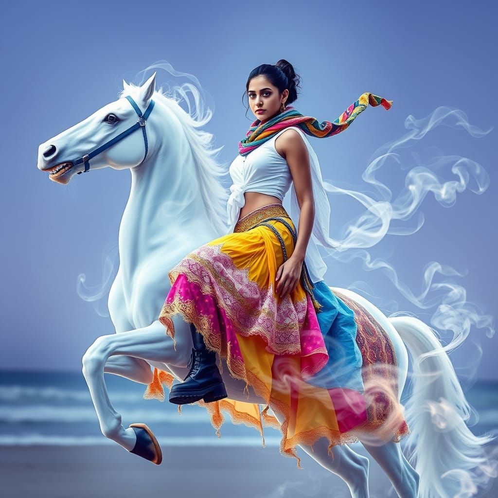 Giranta - Ethereal Goddess on a Smoky Steed