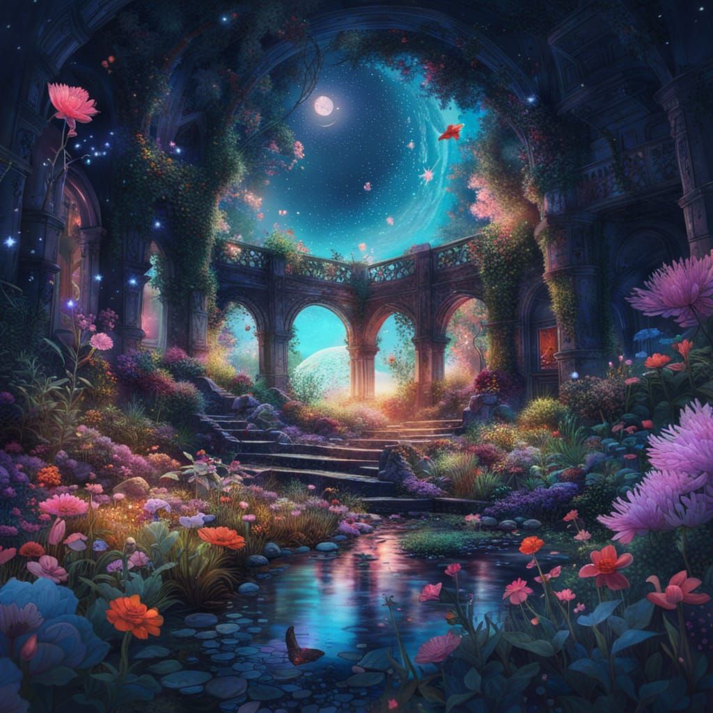 Secret Garden 🏡 - AI Generated Artwork - NightCafe Creator