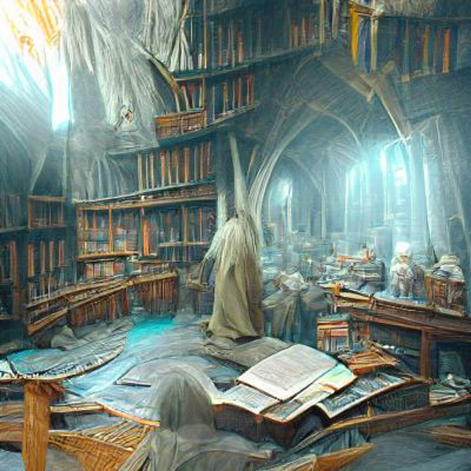 Gandalf's Library - AI Generated Artwork - NightCafe Creator