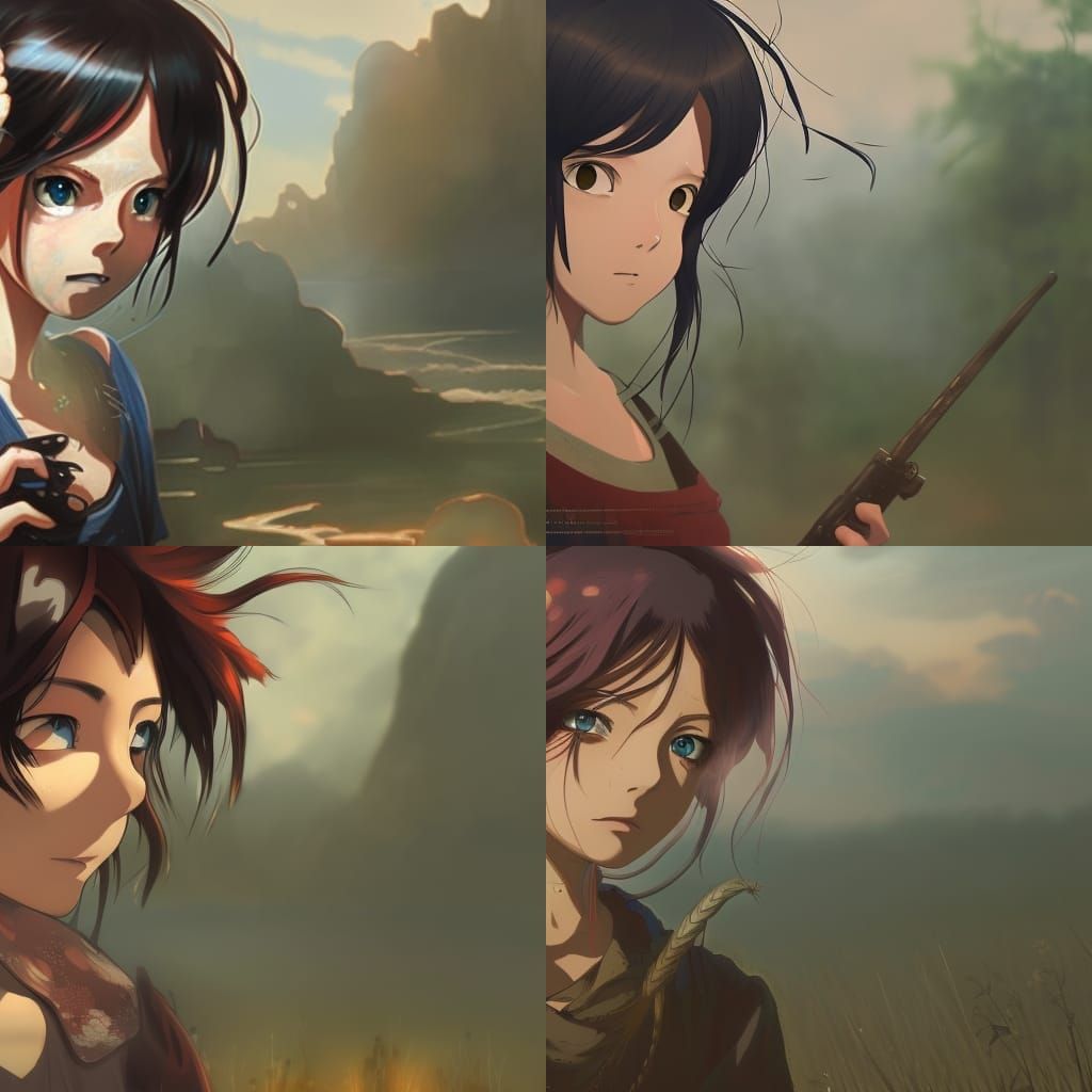 post apocalyptic anime girl - AI Generated Artwork - NightCafe Creator