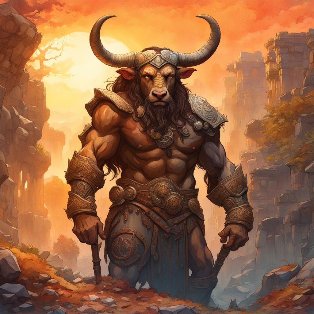 Mantic Minotaur - AI Generated Artwork - NightCafe Creator