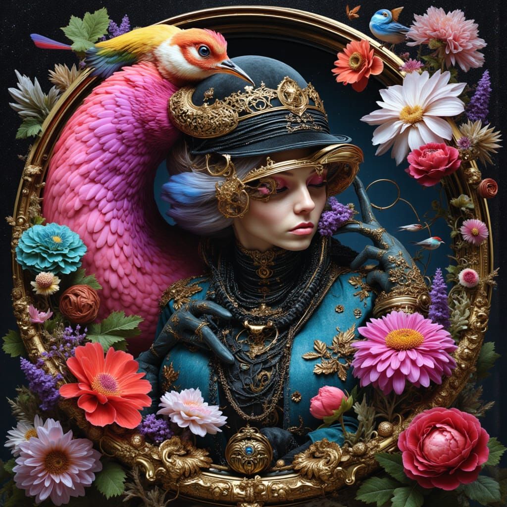 Glamorous Punk Rock Grandma's Night Out - AI Art