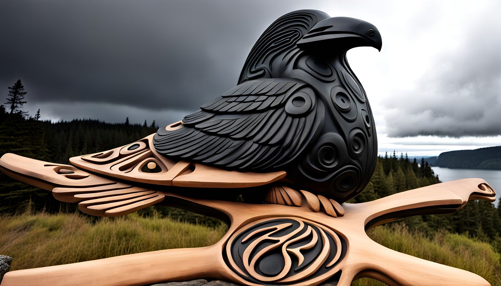Haida Gwaii Raven - AI Generated Artwork - NightCafe Creator