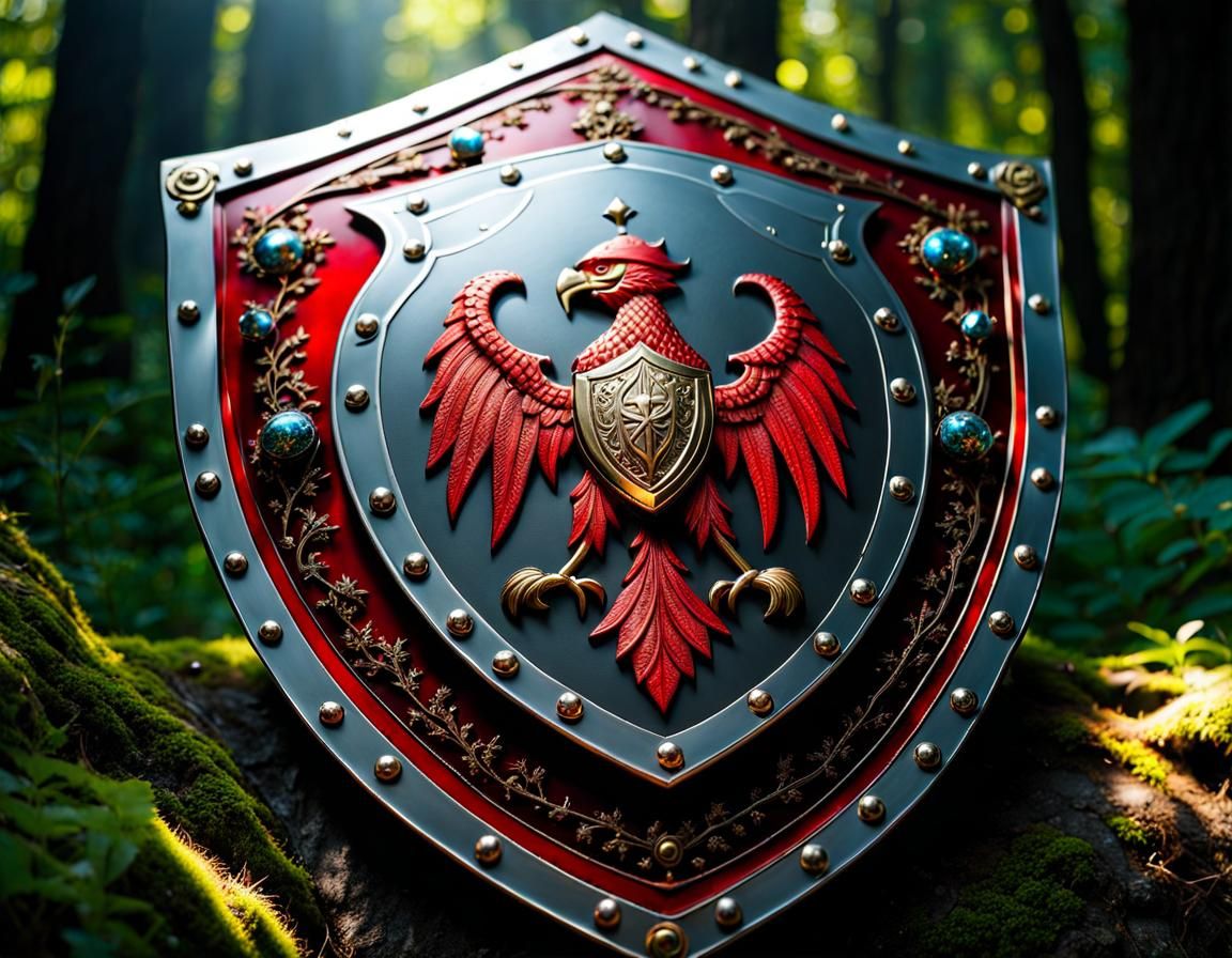 Phoenix shield v.10 - AI Generated Artwork - NightCafe Creator