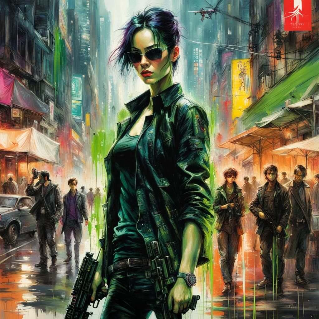 Alt Trinity Matrix Color Splash2 - AI Generated Artwork - NightCafe Creator