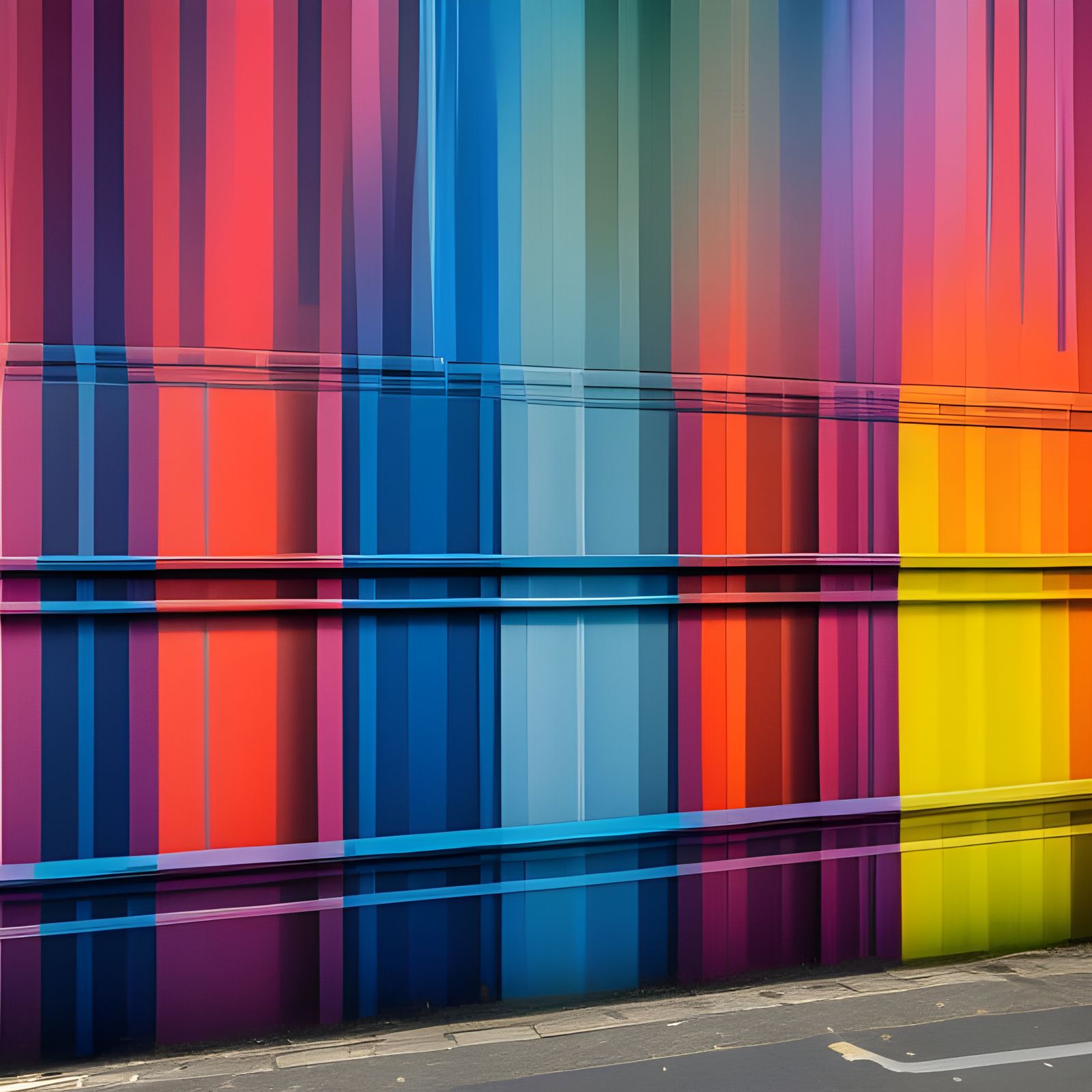 Colorful Wall - AI Generated Artwork - NightCafe Creator