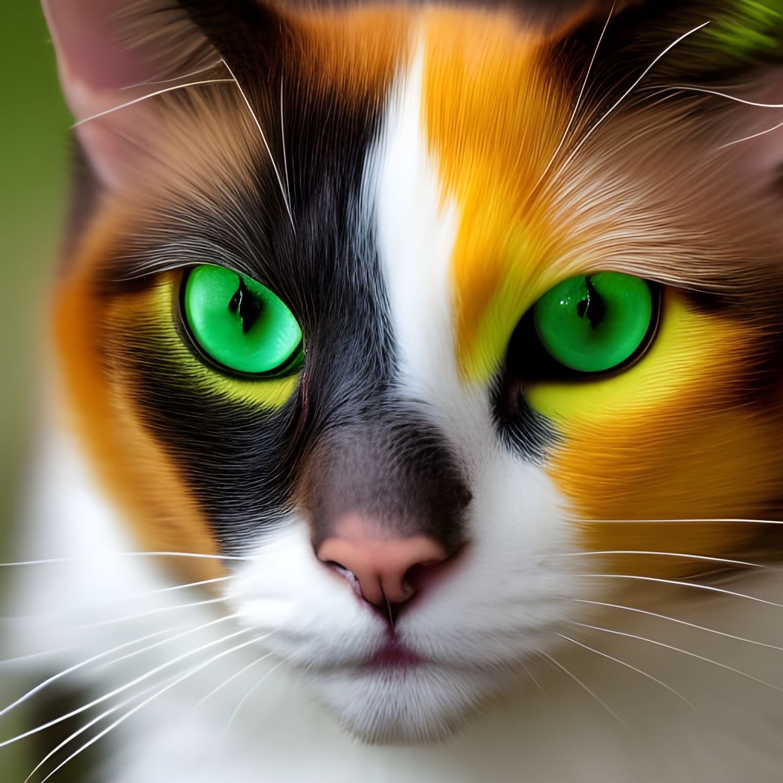 Calico cat portrait 2 - AI Generated Artwork - NightCafe Creator