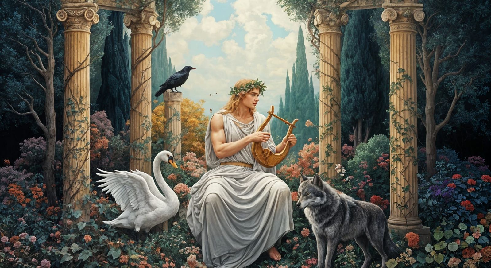 Apollo the God of Poetry and Art in Wonder