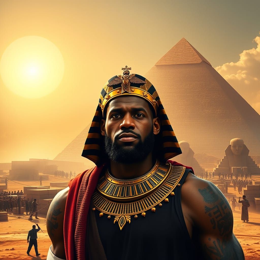lebron James building the pyramids - Lebron James in Ancient...