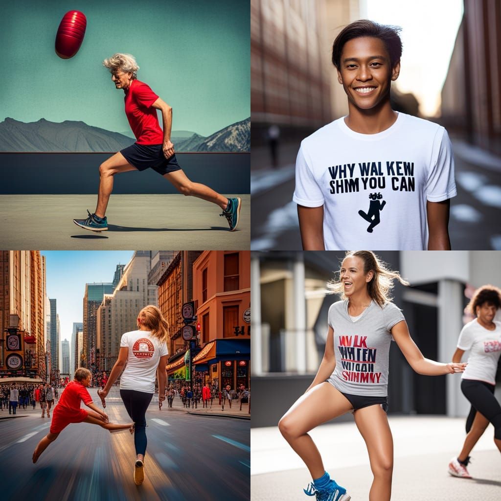 tee shirt design that says "why walk when you can shimmy" - AI ...