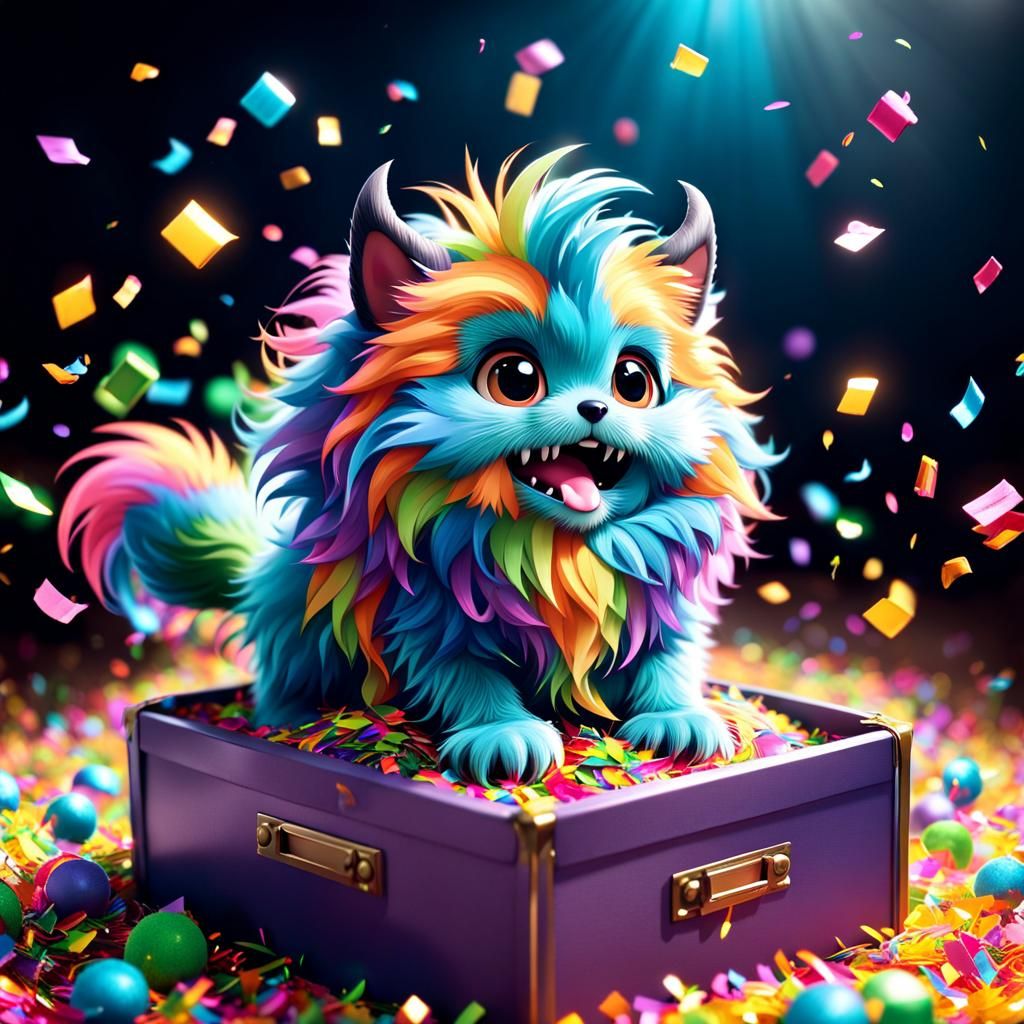 The Confetti Monster - AI Generated Artwork - NightCafe Creator