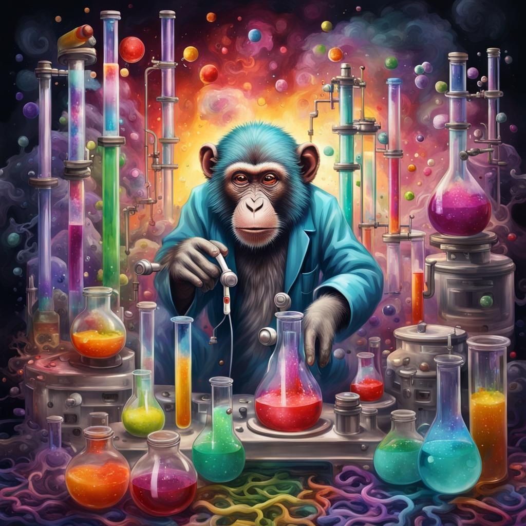 Monkey Science - AI Generated Artwork - NightCafe Creator