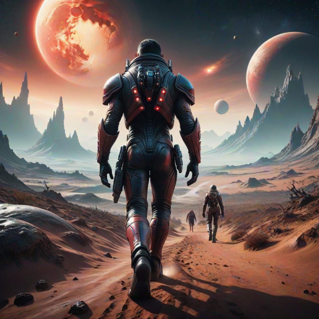 Surreal Space Vampire Embarks on Alien Odyssey - AI Art