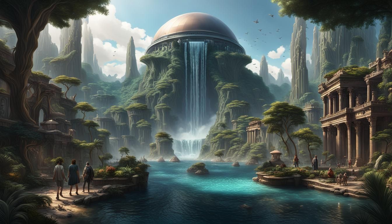 Atlantis Type City - AI Generated Artwork - NightCafe Creator