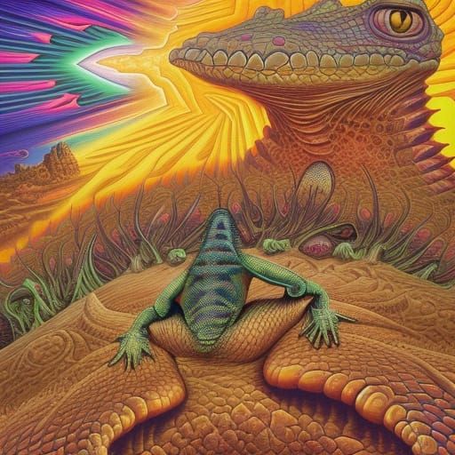 Summoning the Lizard Gods - AI Generated Artwork - NightCafe Creator