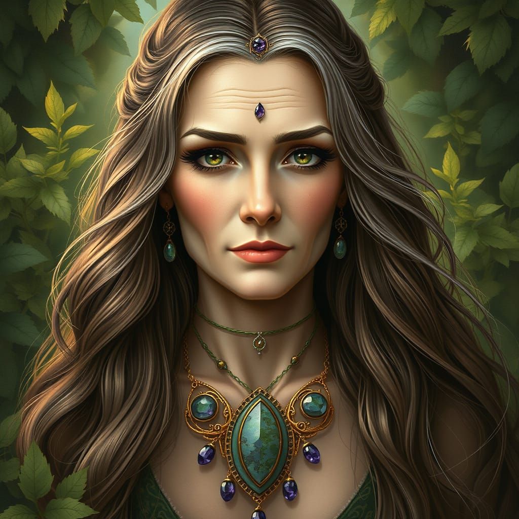 Ethereal Goddess of Wisdom in Whispers of Nature - AI Art