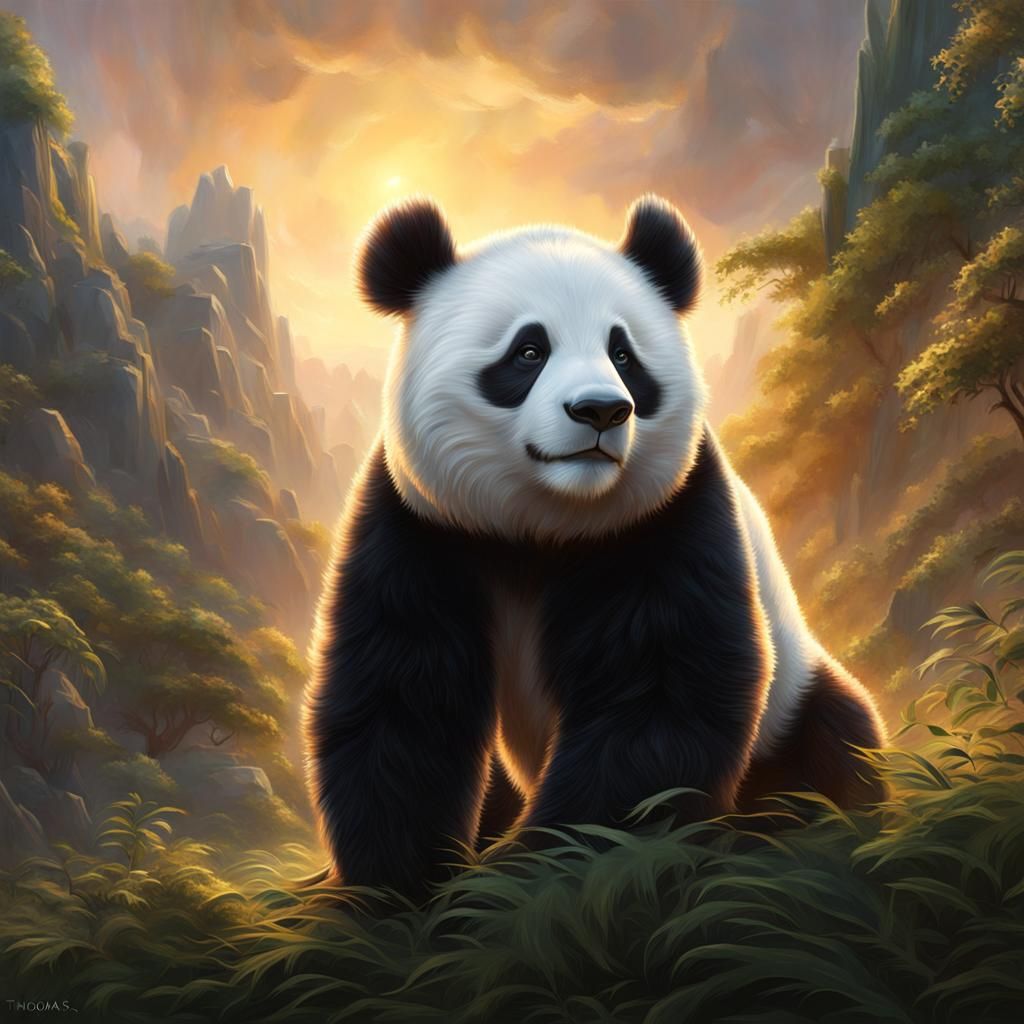 Up Close head of a Magnificent white panda 8k resolution concept art ...