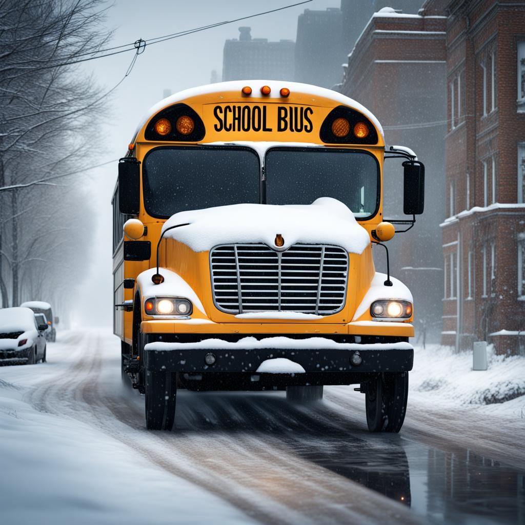 The School Bus - AI Generated Artwork - NightCafe Creator